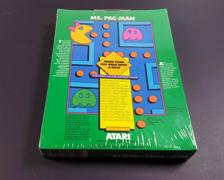 Ms. Pac-Man Atarisoft 1983 C64 Commodore 64 Factory Sealed NEW NOS MINT ...