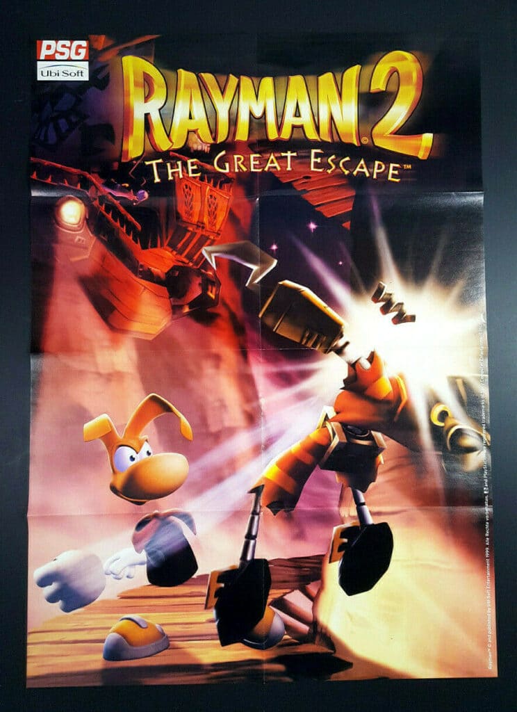 Rayman 2 / Cold Blood Original 1999 PS1 PlayStation Retro Game Poster ...
