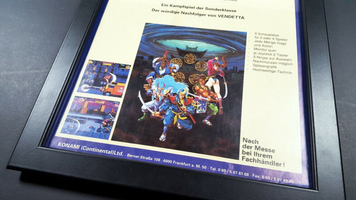 Mystic Warriors KONAMI 1993 Original Arcade Vintage Promo Poster Flyer VG/F