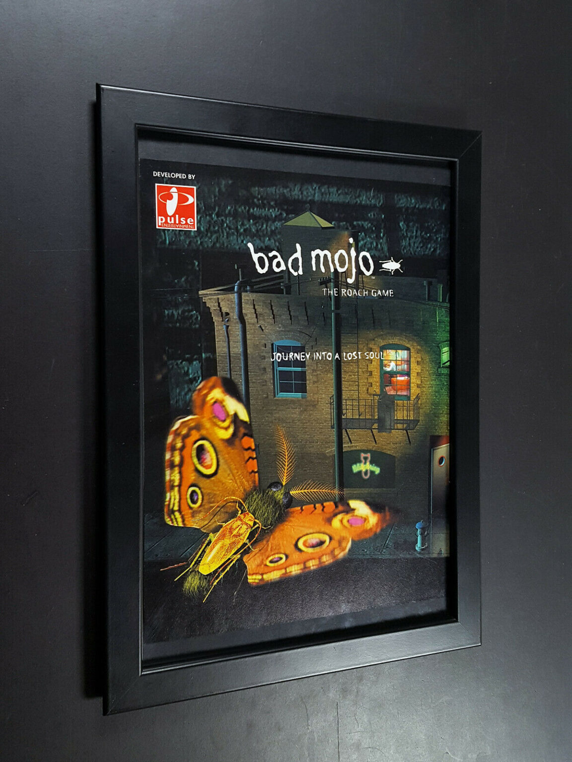 Bad Mojo / Pulse 1996 Old PC Original Retro Game Poster Framed Ad ...
