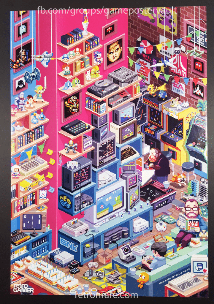 Original RETRO GAME Poster 22x15" RG MAG POKEMON ZELDA FINAL FANTASY Mario